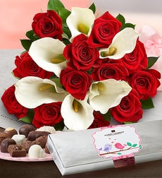 Purple Elegance Rose and Mini Calla Lily Bouquet | 1800Flowers.com-103827